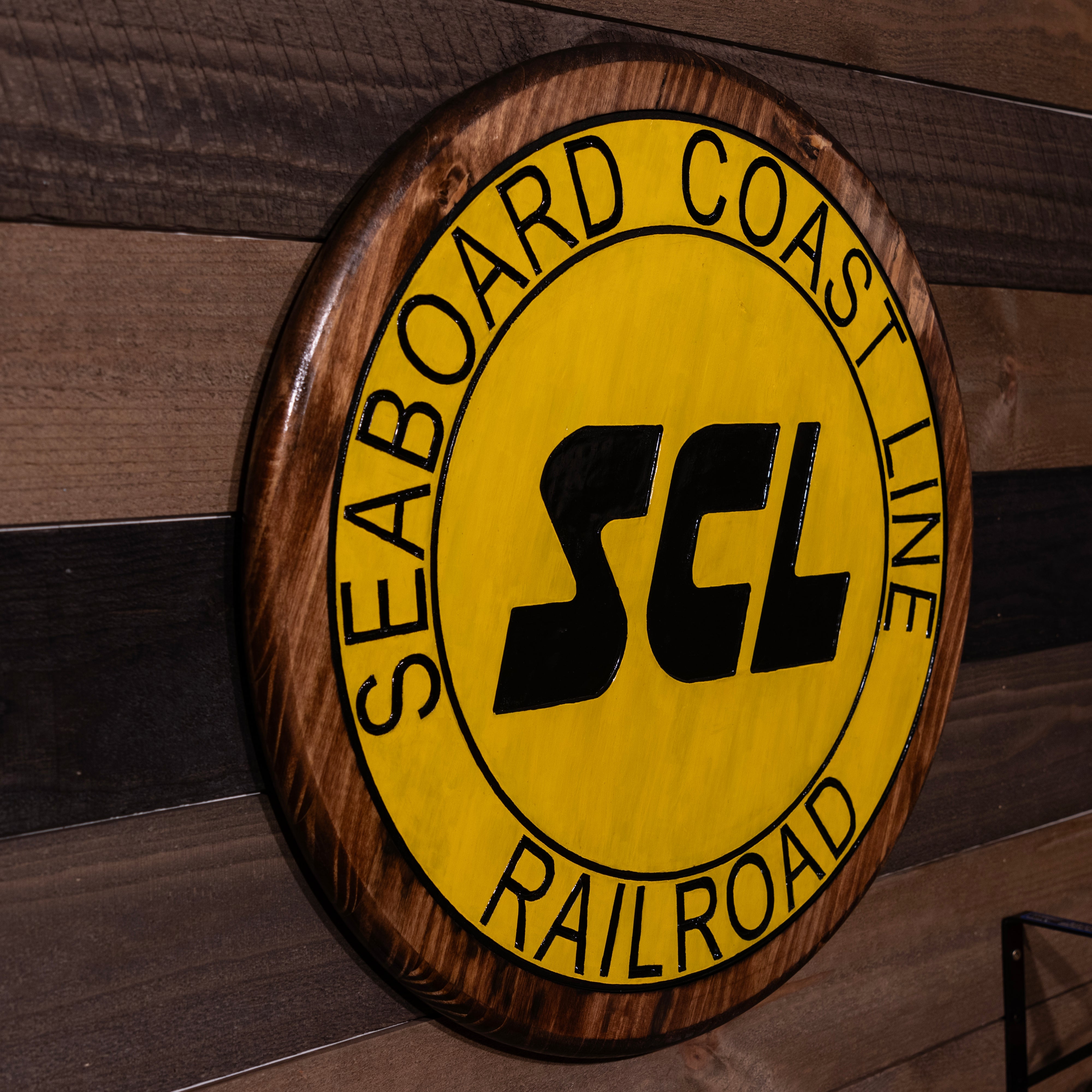 Seaboard Coast Line Wood Sign – Bespoke Rail