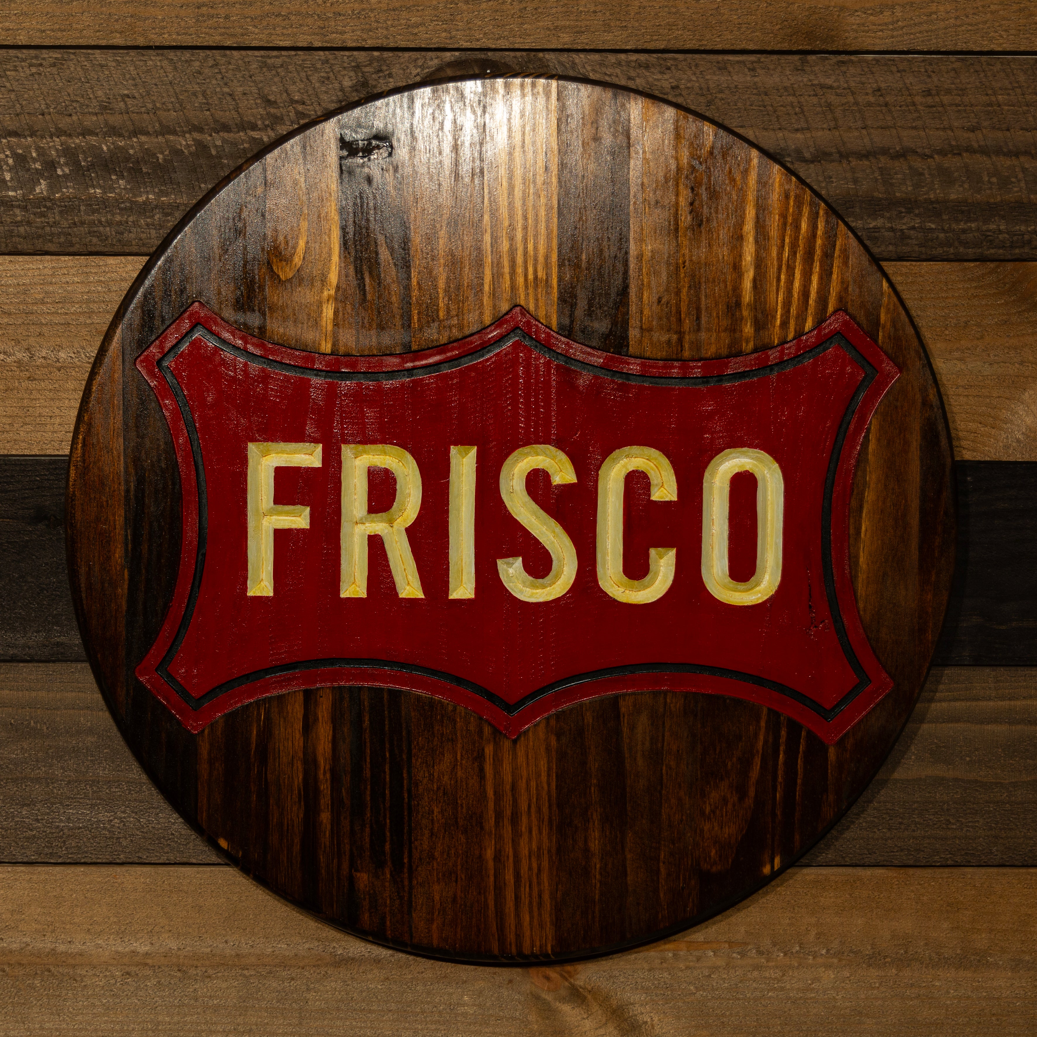 Frisco 'Coon Skin' Engraved Wood Sign – Bespoke Rail