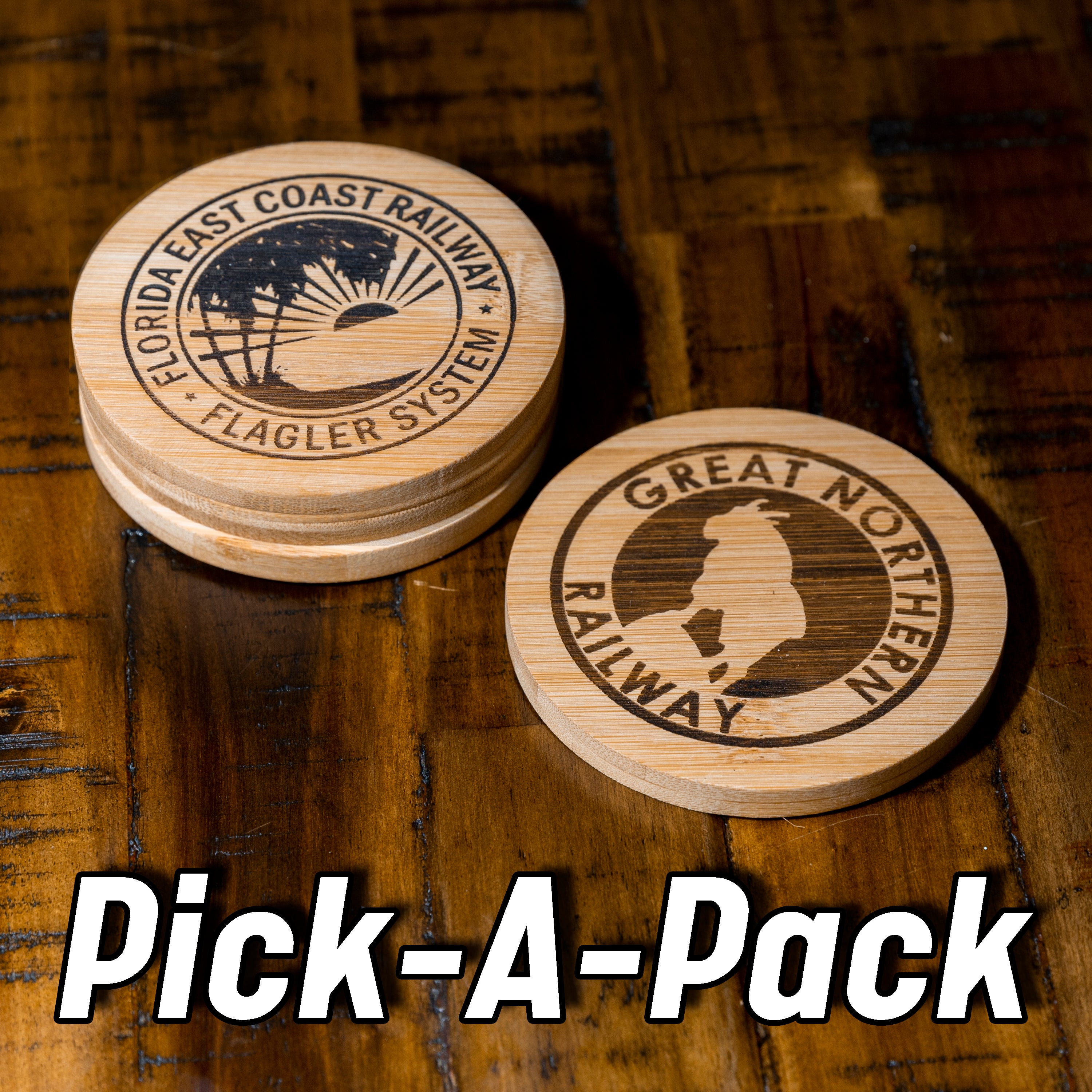 Pick-A-Pack Coaster Set – Bespoke Rail